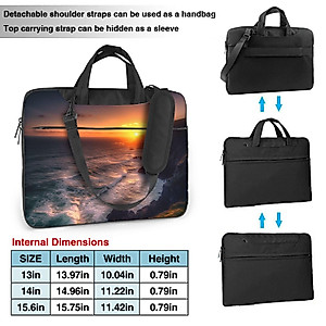 Ireland Sunset Seascape Laptop Bag for Women Men 15.6" Computer Sleeve Business Travel Briefcase Messenger Bag