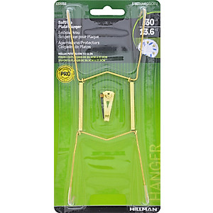 Hillman 122052 Plate Hanger, 11 Inch, Brass