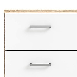 Tvilum Space 3 Drawer Chest, Oak Structure, White