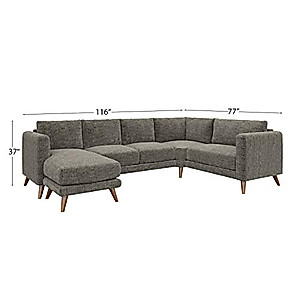 Sofab Tilly Small Chofa Sectional, Tobacco Road,200000S13,Tan