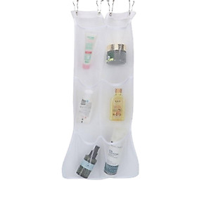 Gsycle 2PCS Shower Caddy, Mesh Shower Organizer Hanging Bathroom Storage Organizer Toy Organizer with 6 Pockets for Bathroom Bedroom(White)