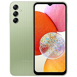 SAMSUNG Galaxy A14 (128GB, 4GB) 6.6'', Android 13, 5000mAh Battery, 50MP Triple Camera, Dual SIM 4G Volte GSM Unlocked International Model A145M/DS (w/ 256GB SD, Green)