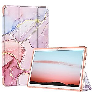 PIXIU Folio Case for Galaxy Tab A7 Lite 8.7" 2021,Heavy Duty Trifold Stand PU Leather Smart Cover for Samsung Galaxy Tab A7 Lite SM-T225/T220 Marble