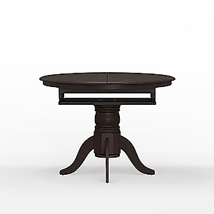 Glenwillow Home 5-PC - Oval Butterfly Leaf Dining Table + X-Back Dining Chairs Dining Set in Dark Walnut