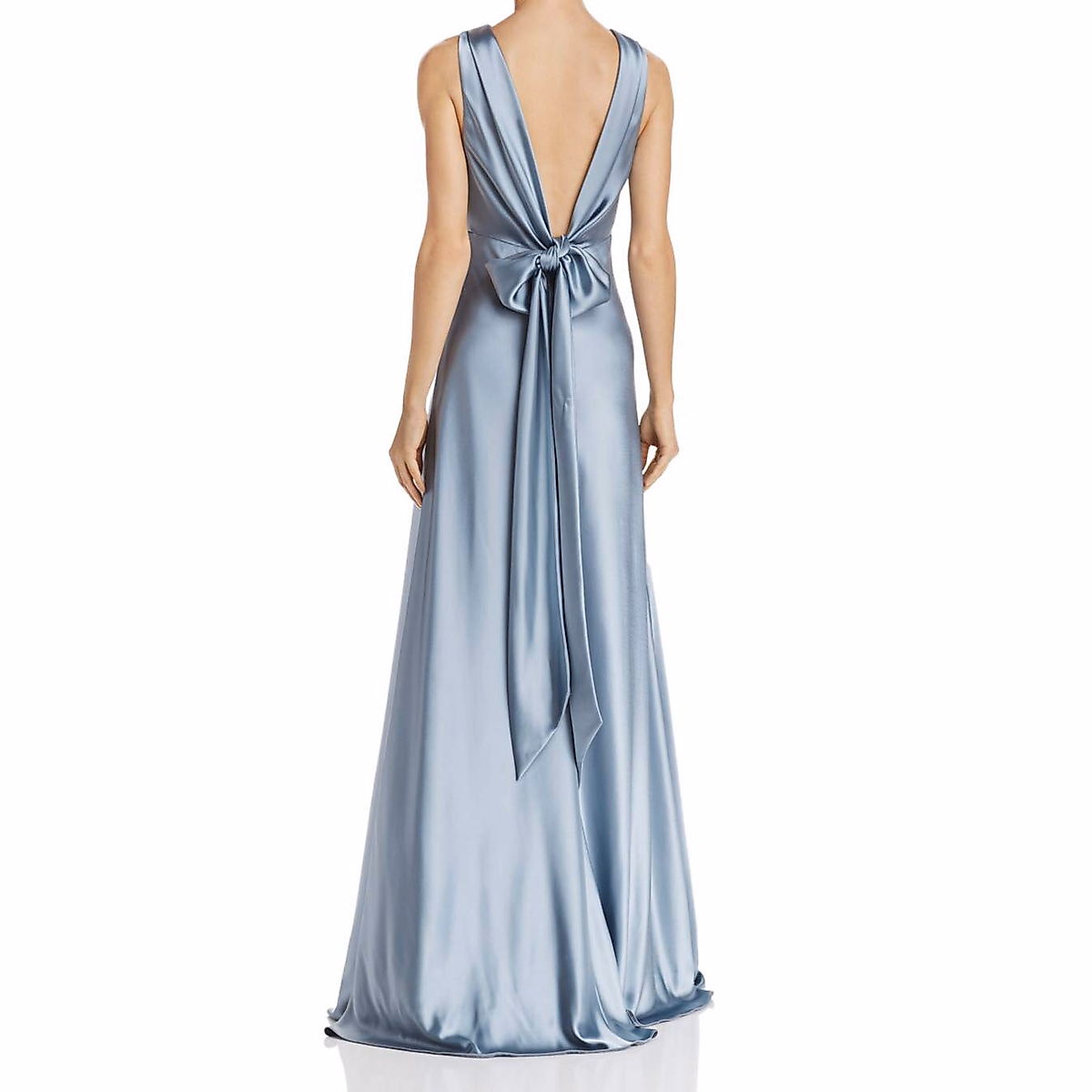 Jill Jill Stuart Bow-Back Satin Gown Glacier Size 6