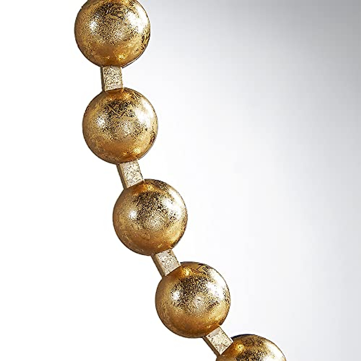 MADISON PARK SIGNATURE Wall Décor Marlowe Metal Spherical Frame Round Mirror for Living Room - Home Accent, Ready to Hang Bedroom Decoration, 36" Diameter, Gold