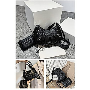 Y2k Purse Crossbody Bags for Women Trendy Shoulder Bag for Women Fall Fashion 2022 (Black)