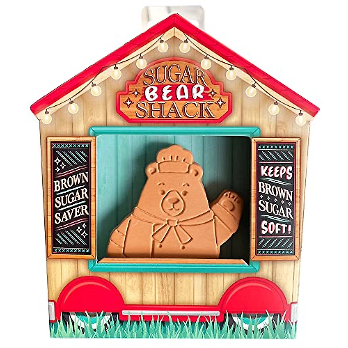 Talisman Designs Sugar Bear Saver | Cute & Adorable Design | Keeps Brown Sugar Fresher, Longer | Terracotta Brown Sugar Saver | Use for Dried Fruits, Bagels, Marshmallow & More