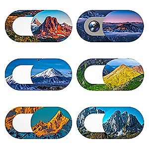 SOKTDO Webcam Cover, 0.023inch Ultra-Thin Laptop Camera Cover Slide, 6 Pack Computer Camera Cover Slide for MacBook Air/IPad/PC/Phone, Protect Privacy and Security