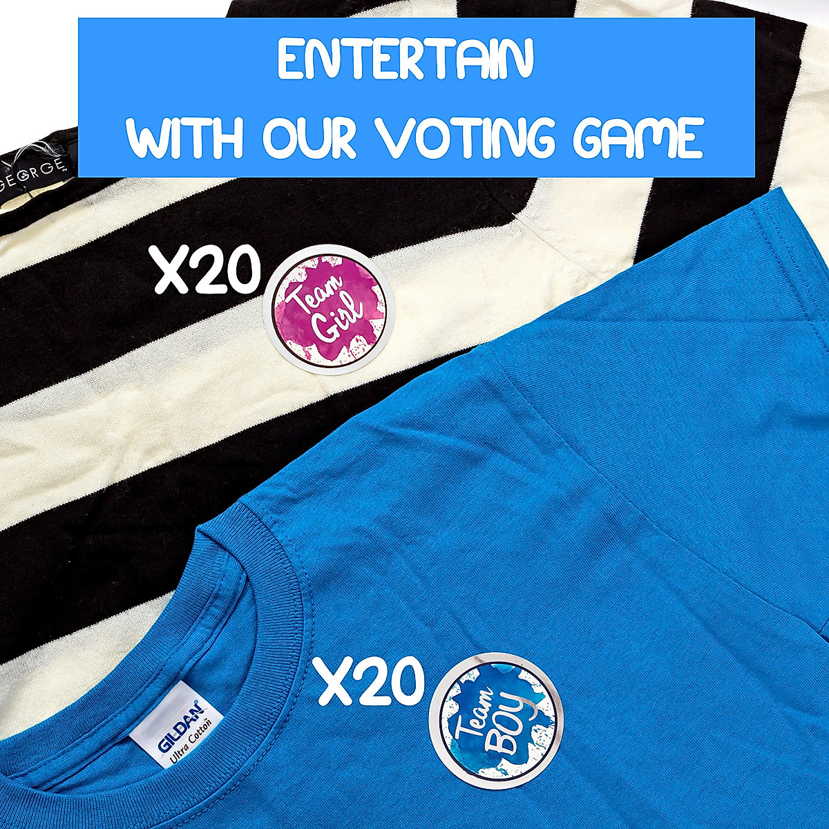 Gender Reveal Football with Pink & Blue Powder - Includes Team Boy and Girl Voting Stickers - Baby Reveal Party Ideas Touchdowns Or Tutus Exploding Reveal Ball Decorations Quarter Back Cheerleader