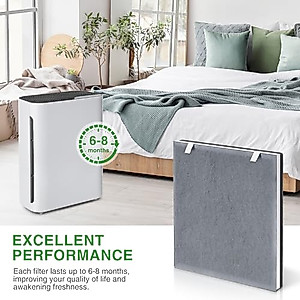 2 Pack Vital 100 True HEPA Replacement Filter Compatible with LEVOIT Vital 100 Air Purifier, 3-in-1 H13 Ture HEPA and High-Efficiency Activated Carbon Filters, Replace Part # Vital 100-RF