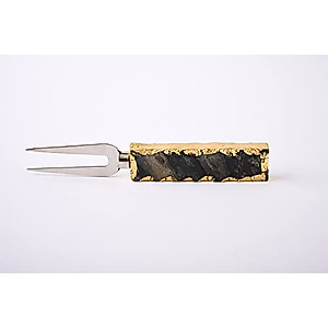 Mud Pie Marble Cheese, 3 Piece Set, White, board 8" x 8" | utensils 7" (41100042)