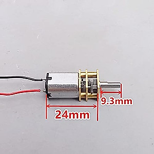 Acxico 3Pcs Mini Micro N20 Gear Motor DC 3V-6V Slow Speed Full Metal Gearbox DIY Robot Car