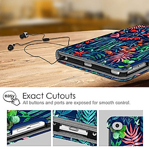 Fintie Case for iPad Mini 5 2019 / iPad Mini 4 - [Corner Protection] Multi-Angle Viewing Smart Folio Cover w/Pocket, Pencil Holder, Auto Wake/Sleep for iPad Mini 5th Generation 7.9", Jungle Night