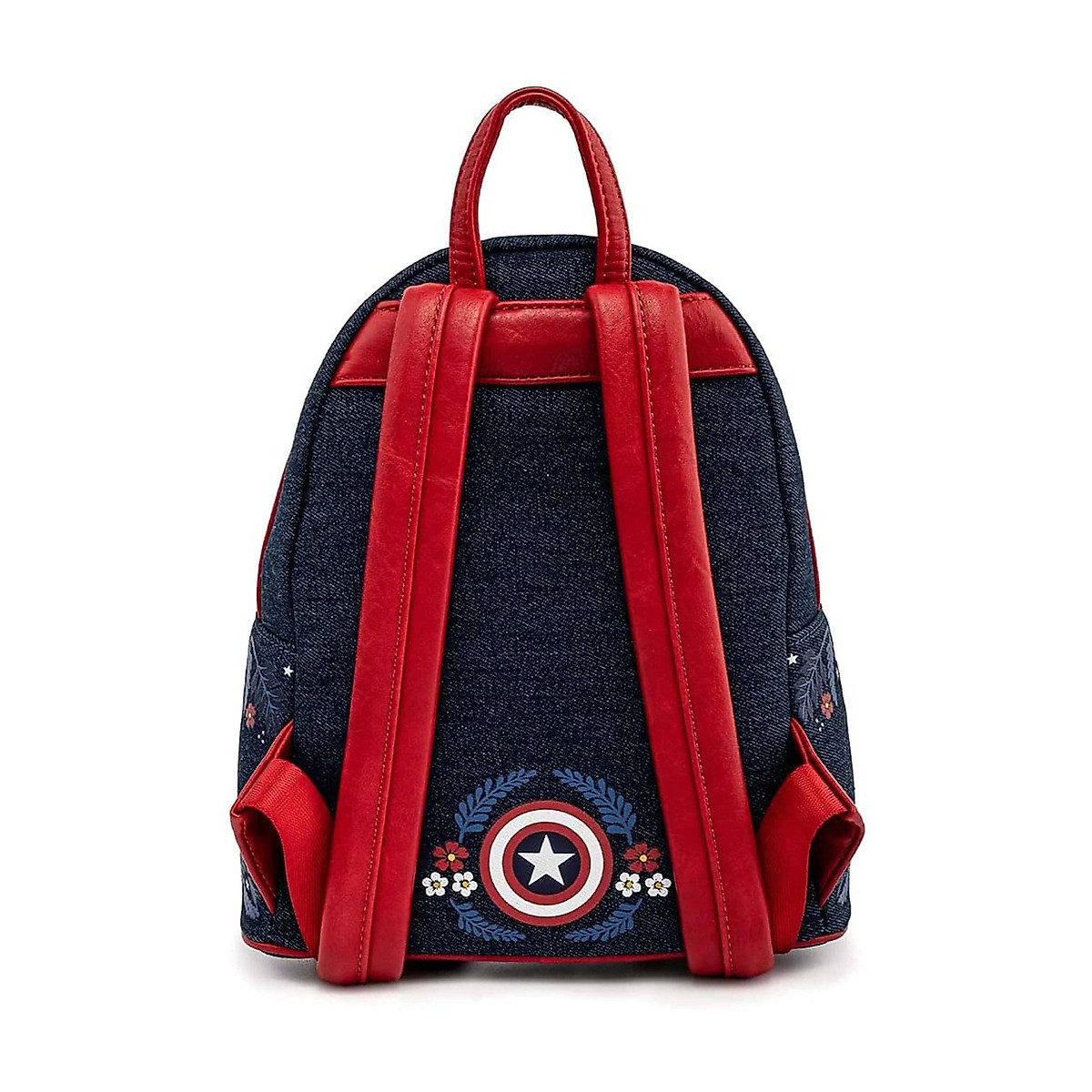 Loungefly Capt America 80th Anniversary Sheild Mini Backpack Blue-Red