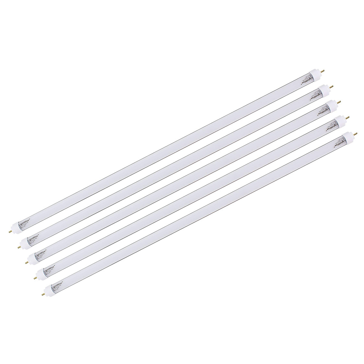 Lightwise LWL7W40-F13T5 21" Direct Replacement Led Tube, 7-Watt, White, 4000K, Set of 5