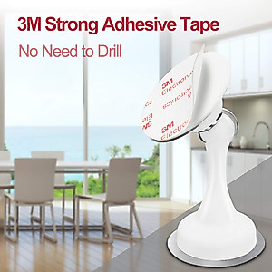 Door Stopper, Magnetic Door Stop , Stainless Steel Door Catch, 3M Double-Sided Magnetic Door Holder Doorstop White, No Drilling Keep Your Door Open with Door Stopper 1 Pack