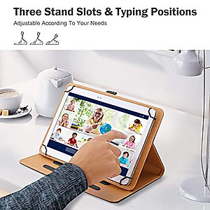 ProCase 9-10.9 inch Universal Tablet Case, PU Leather Stand Folio Universal Protective Cover for 9" 10" 10.1" 10.5" Tablet, with Elastic Adjustable Band and Pencil Holder -Black