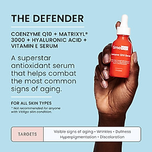 Timeless Skin Care Coenzyme Q10 Serum - Skin Care Serum for Smoothing Skin - Fragrance-Free Coenzyme Q10 Serum with Hyaluronic Acid - Antioxidant Serum for Skin Care - 1 oz (Pack of 2)