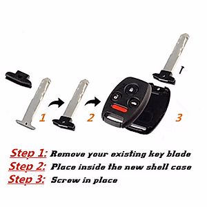 The Best 3+1 Buttons Replacement For Key Fob Shell Keyless Entry Remote Honda Key Fob Case With Screwdriver Fit For Honda 2008-2012 Accord 2006-2013 Civic EX 2009-2015 Pilot