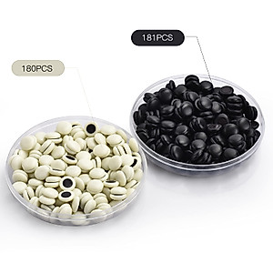 ColorGo 19x19 Go Board Game Set with Large Folding Travel Board (11.3-Inch) and Magnetic Plastic Stones Strategy Weiqi Games