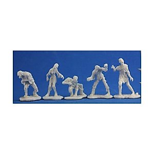 REAPER 77342: Zombies (5) Dark Heaven Bones Plastic Miniature