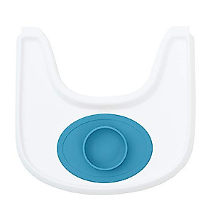 ezpz Tiny Bowl - 100% Silicone Suction Bowl with Built-in Placemat for First Foods + Baby Led Weaning - Fits on All Highchair Trays - 6 Months+ (Gray)