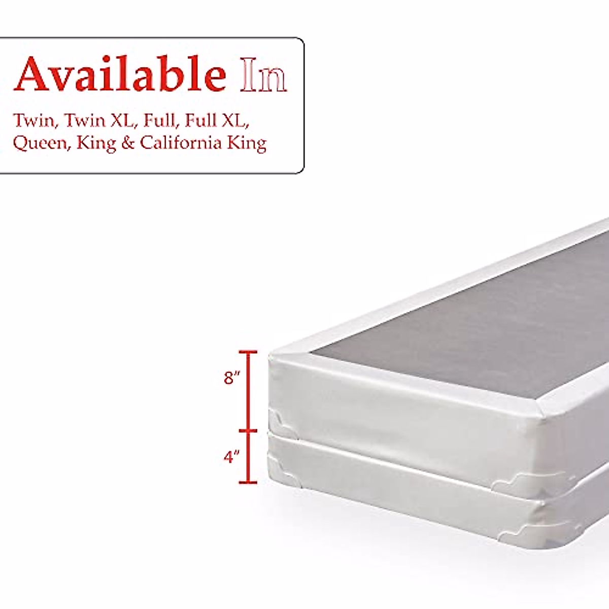 Mattress Comfort, 8-Inch Firm Double Sided Tight top Waterproof Vinyl Innerspring Mattress & 8" Wood Box Spring Set, Full XL