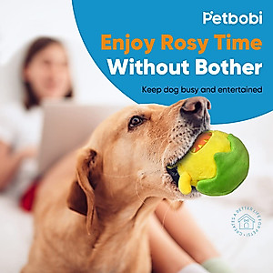 Petbobi Interactive Dog Toys Monster Active Ball for Dogs with Batteries, Self Moving Balls and Plush Cover for Small & Medium Dogs to Chase, Dog Toy Squeaky Crazy Bouncer Ball, Egg Breaker Bobby