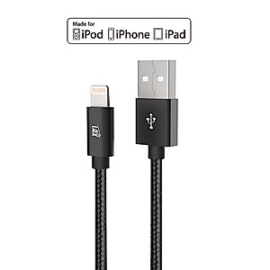 LAX iPhone Charger Lightning Cable - MFi Certified Durable Braided Apple Lightning USB Cord for iPhone 11/11 Pro Max/XS Max/X/iPad, iPod & More