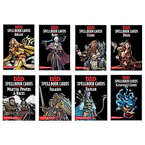 Dungeons and Dragons Spellbook Cards Bundle (8 Items): Cleric, Druid, Bard, Martial Powers & Races, Paladin, Ranger, Arcane, and Xanathar's Guide to Everything Decks (945 Total Cards)