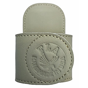 Stethoscope holder Pro Handmade in USA Real Leather (Beige new)