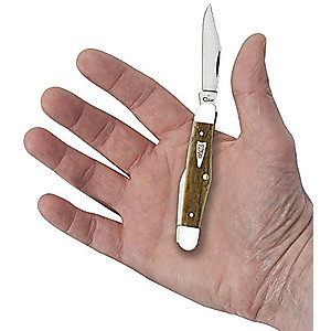 CASE XX WR Pocket Knife Smooth Antique Bone Half Whittler Item #58189 - (6208 SS) - Length Closed: 3 1/4 Inches