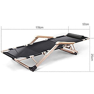 Lightweight Folding Deck Chair Padded Zero Gravity Chairs Adjustable Outdoor Folding Lounge Patio Chairs With Pillow Recliners One Size Sun Lounger Garden Chairs (Color : Navy, Size : One size)