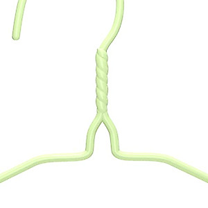 Kabudar Kids Hangers Cute Childrens Hanger Space Saving Kids Metal Hanger with Plastic Coating Baby Clothes Hanger 20 Pack (Green)