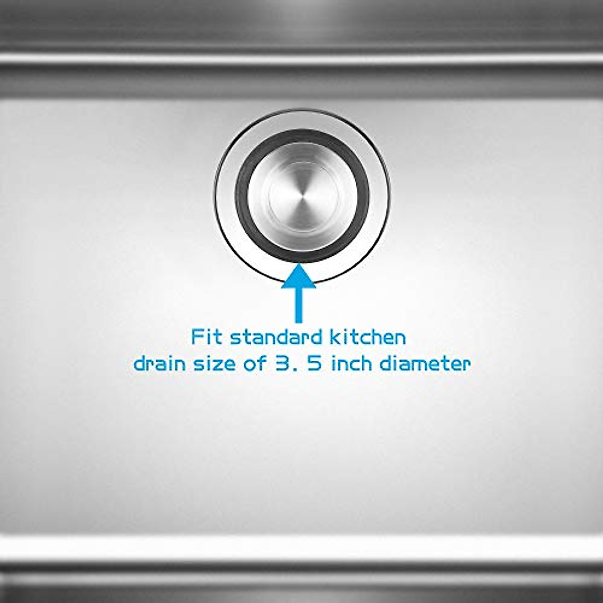 3 3/8 inch Kitchen Sink Stopper Stainless Steel Garbage Disposal Plug Kitchen Sink Plug Fits Standard Kitchen Drain Size of 3 1/2 Inch (3.5 Inch) Diameter (2 Pack)