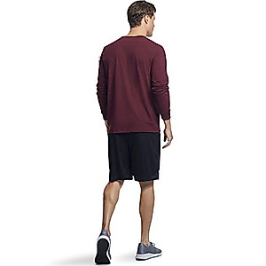 Russell Athletic Mens Cotton Performance Long Sleeve T-Shirts T Shirt, Maroon, XX-Large US