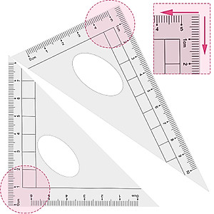 Geometry Set Maths Compasses for Students with Compasses Protractor in Carry Case, Pink