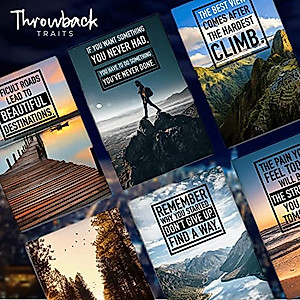 Inspirational Motivational Posters - Positive Affirmations, Uplifting Quotes, Wall Art Decor for Office, Home, Gym - Set of 6 11x17" Motivational Posters for Office Decor Inspirational Quotes Wall Art