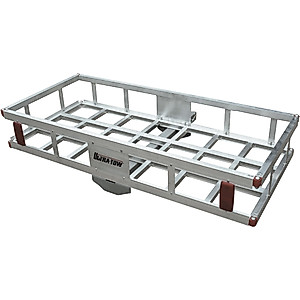 Ultra-Tow Aluminum Hitch Cargo Carrier- 500-Lb Capacity Silver 49inx22.5inx8inH