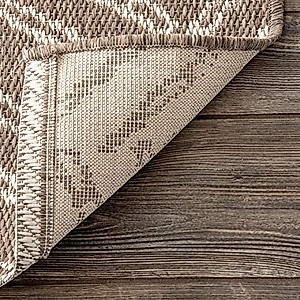 nuLOOM Macklin Herringbone Indoor/Outdoor Area Rug, 5' 3" x 7' 6", Brown