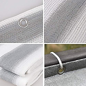LIANGJUN Sunshade Shading Net, Privacy Screen Fence Mesh Fence Windscreen Weather-Resistant for Backyard Deck, Patio, Balcony, Gray-White, Custom Size (Color : A, Size : 1.8x15m)