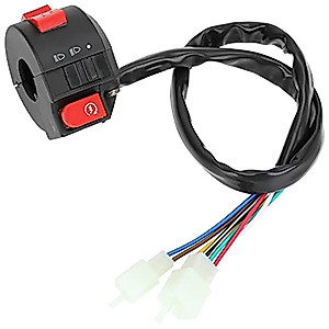 FVRITO Left Starter Kill Light Switch Ignition Key Switch Spark Plug for 50cc 70cc 90cc 110cc 125cc TaoTao RoKeta Coolster Roketa Sunl RPS ICEbear JCL Yamoto Jetmoto Kazuma Chinese ATV Quad 4 Wheeler