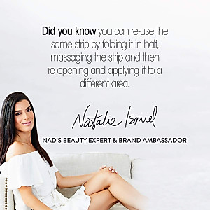 Nad's Wax Strips Kit Natural All Skin Types Wax Hair Removal For Women, 6 Face Wax Strips + 20 Body Wax Strips + 6 Bikini Wax Strips + Post Wax Oil