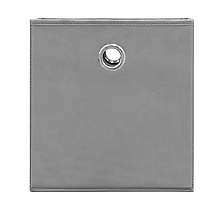 Fabric Collapsible Storage Bins, 10.5 x 11 x 10.5 inches, Pack of 2, (Gray)