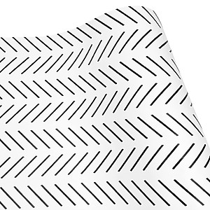 Yifasy Black and White Shelf Liner 9.8 ft Roll Self-Adhesive Wallpaper Bias Revamp Furniture Wall Surface Drawer Sticker 17.7 Inch Wide (S-118.1x17.7 Inch)