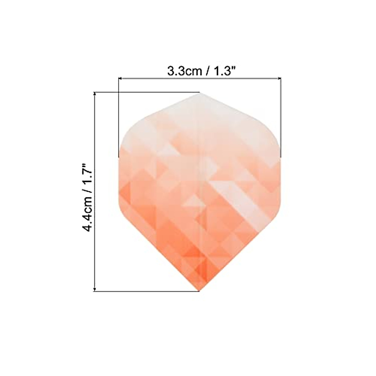 PATIKIL Dart Flights, 9 Pack PET Standard Darts Accessories Replacement Parts for Soft Tip Steel Tip, Geometric Style, Orange, White