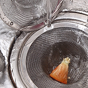 VMVN Kitchen Sink Strainer, Stainless Steel Sink Drain Strainer, 2pcs Drain Cover Stopper,4.5" Diameter for Kitchen Drain Basket,for Shower Bathtub Drain Hair Catcher