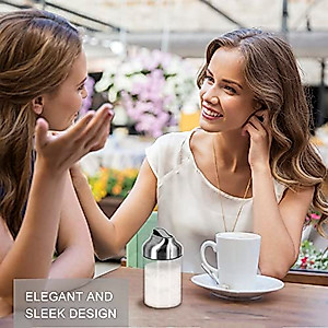 Glass Sugar Dispenser with Pour Spout by Aelga, Weighted Pourer, for Coffee,Tea and Baking