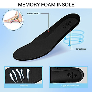 K KIP WOK Chunky Sneakers for Women Fashion Platform White Leather Casual Dad Shoes Comfortable Wedge Walking Sport Sneakers(Black,11B(M) US